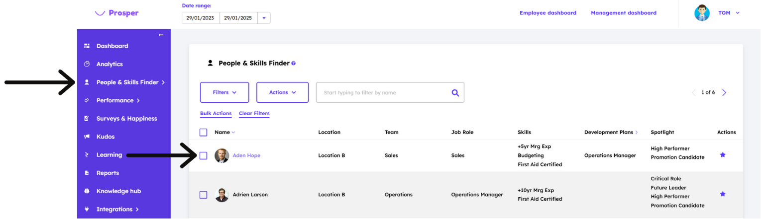 User Guide: Using Spotlight in the People & Skills Finder – Prosper